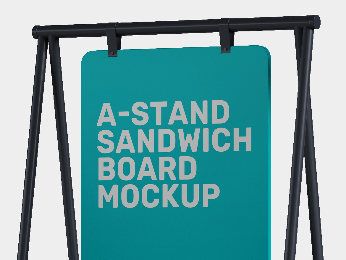 A-stand Sandwich Board Mockup • graphicfriend.com