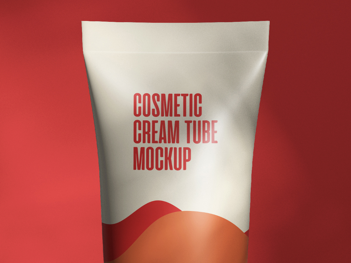 Cosmetic Cream Tube Mockup • graphicfriend.com