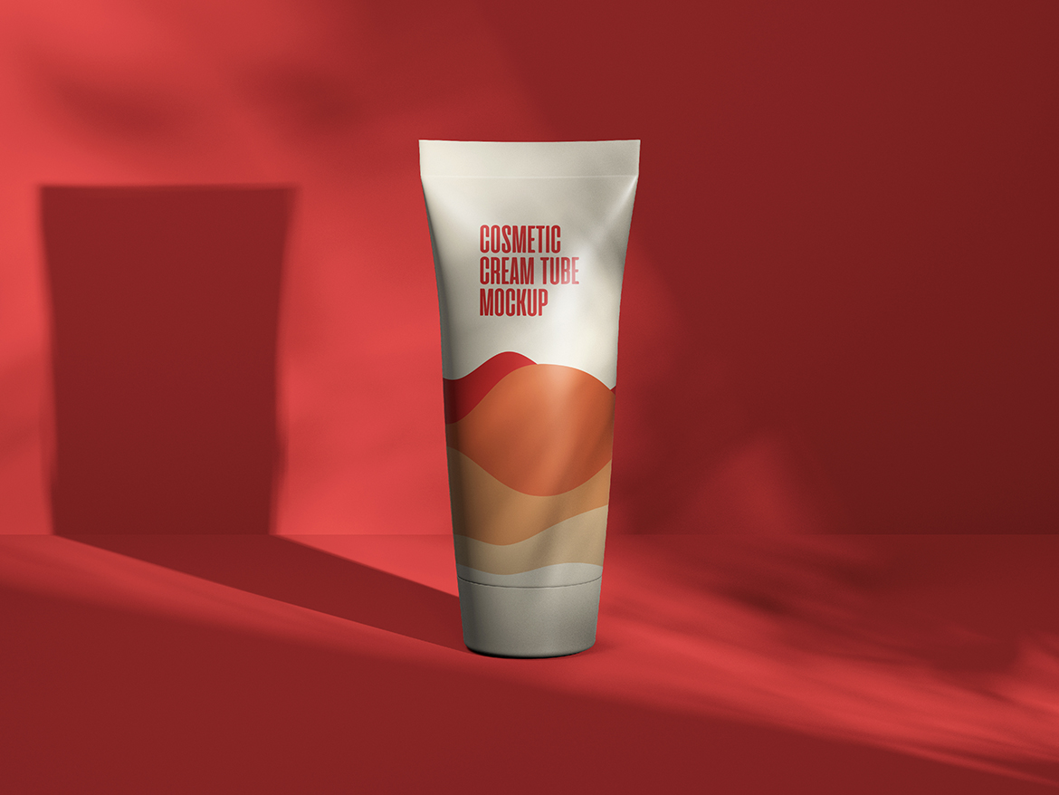 Cosmetic Cream Tube Mockup • graphicfriend.com