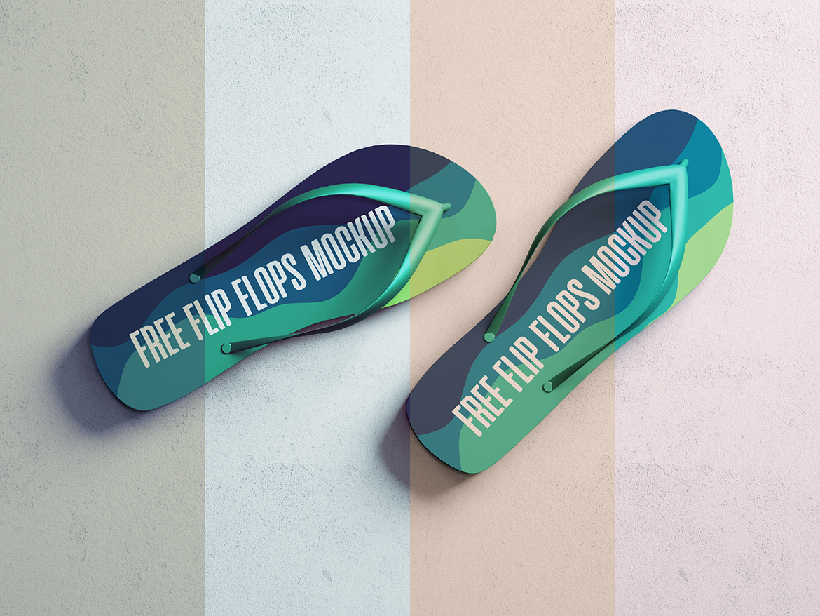 Free Flip Flops Mockup • graphicfriend.com