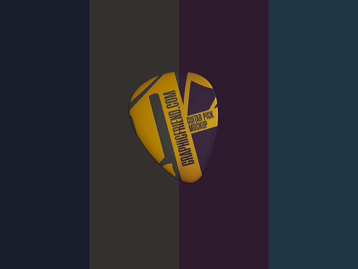 Free Guitar Pick Mockup • graphicfriend.com