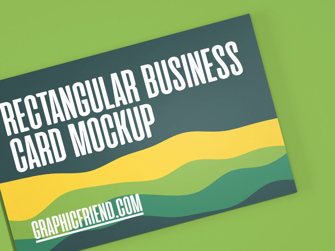 Rectangular Card Mockup • graphicfriend.com