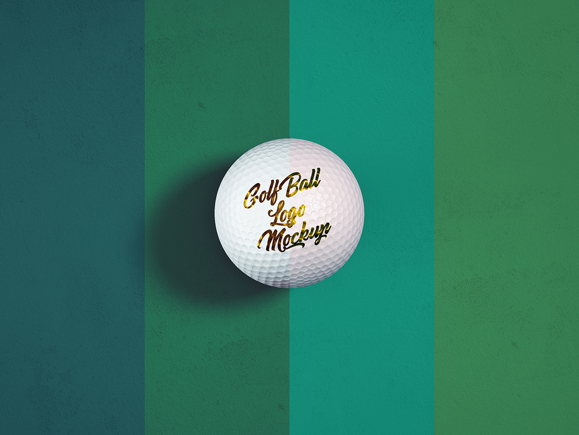 Golf Ball Logo Mockup • graphicfriend.com