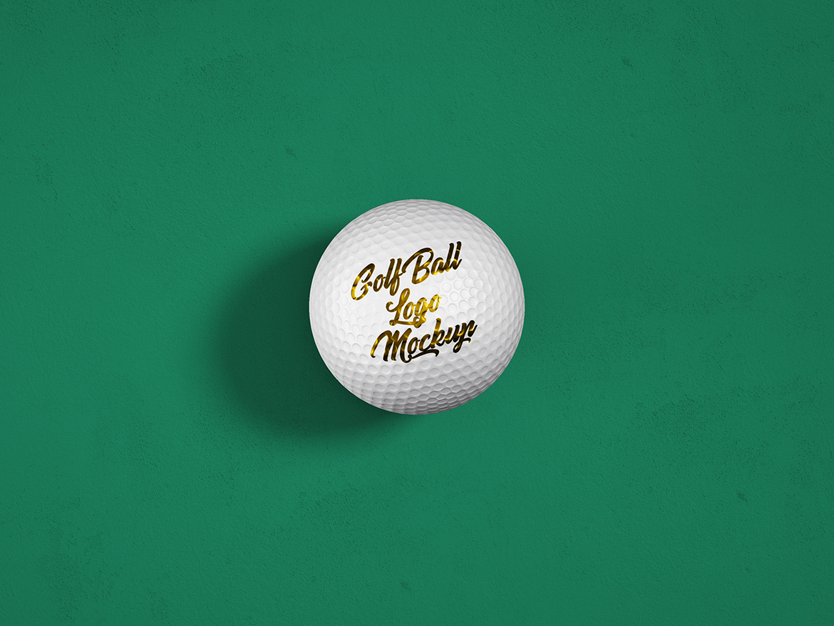 Golf Ball Logo Mockup • graphicfriend.com