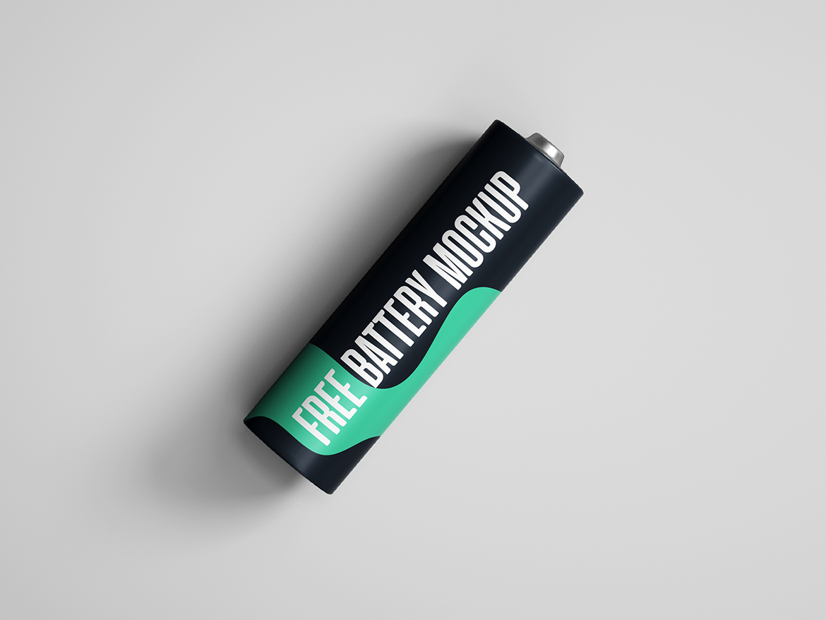 Free Battery Mockup • graphicfriend.com