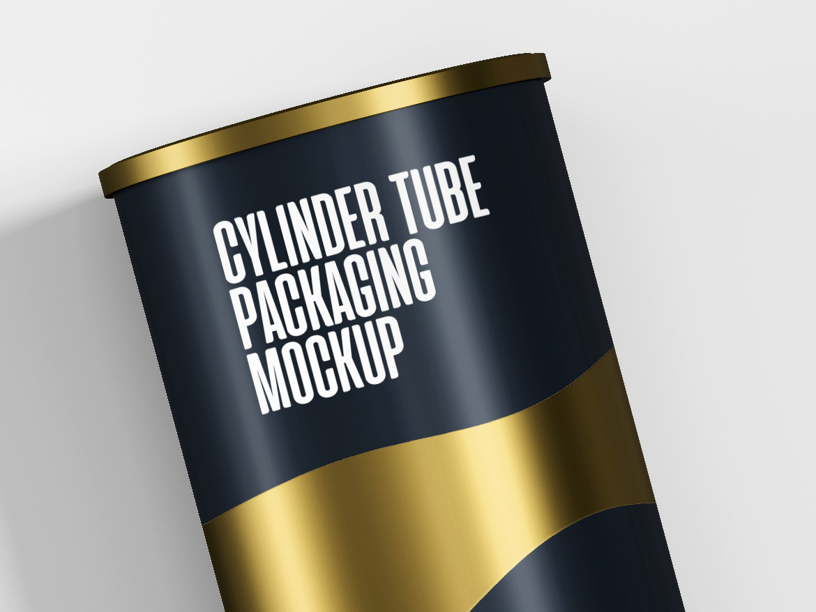 Cylinder Tube Packaging Mockup • graphicfriend.com