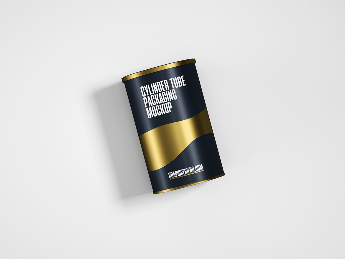 Cylinder Tube Packaging Mockup • graphicfriend.com