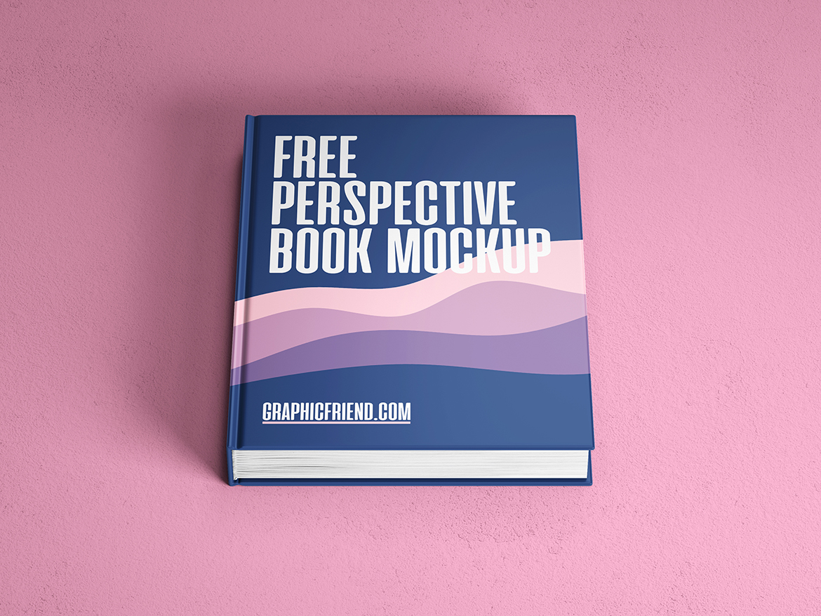 Free Perspective Book Mockup • graphicfriend.com