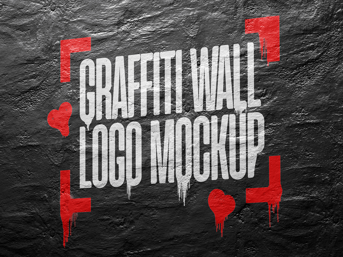 Free Graffiti Wall Logo Mockup • graphicfriend.com