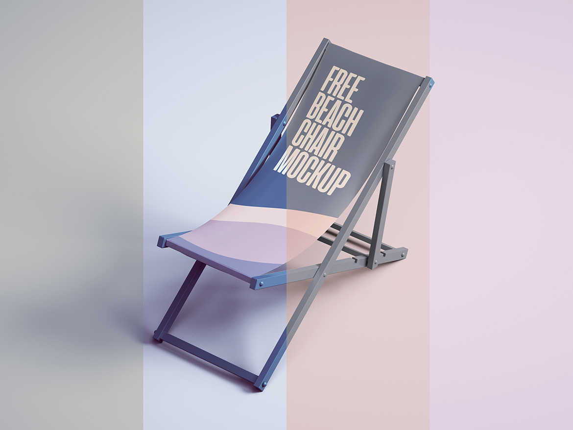 Free Beach Chair Mockup • graphicfriend.com