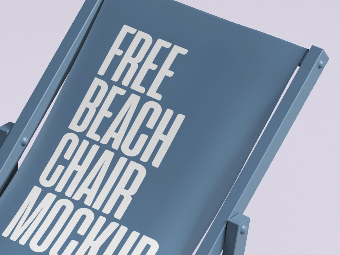 Free Beach Chair Mockup • graphicfriend.com