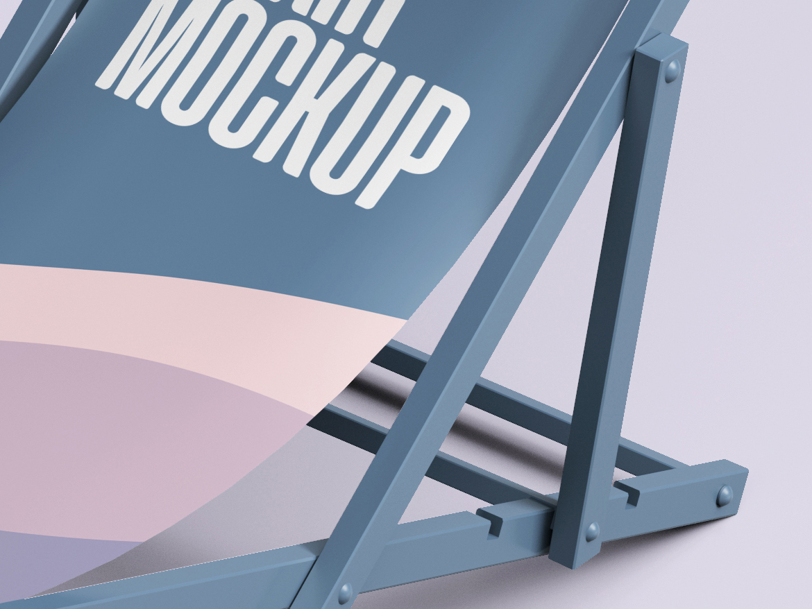 Free Beach Chair Mockup • graphicfriend.com