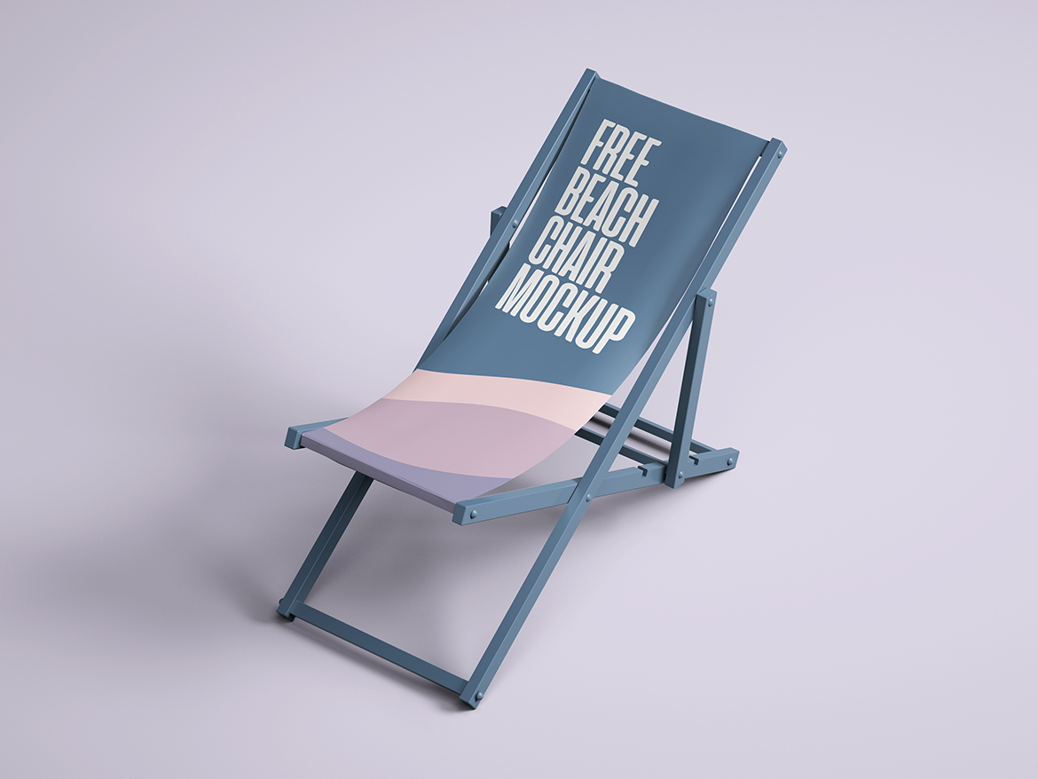 Free Beach Chair Mockup • graphicfriend.com