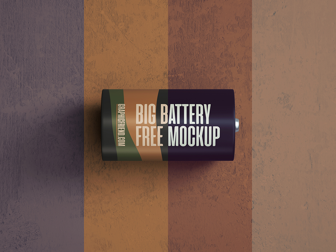 Big Battery Free Mockup • graphicfriend.com