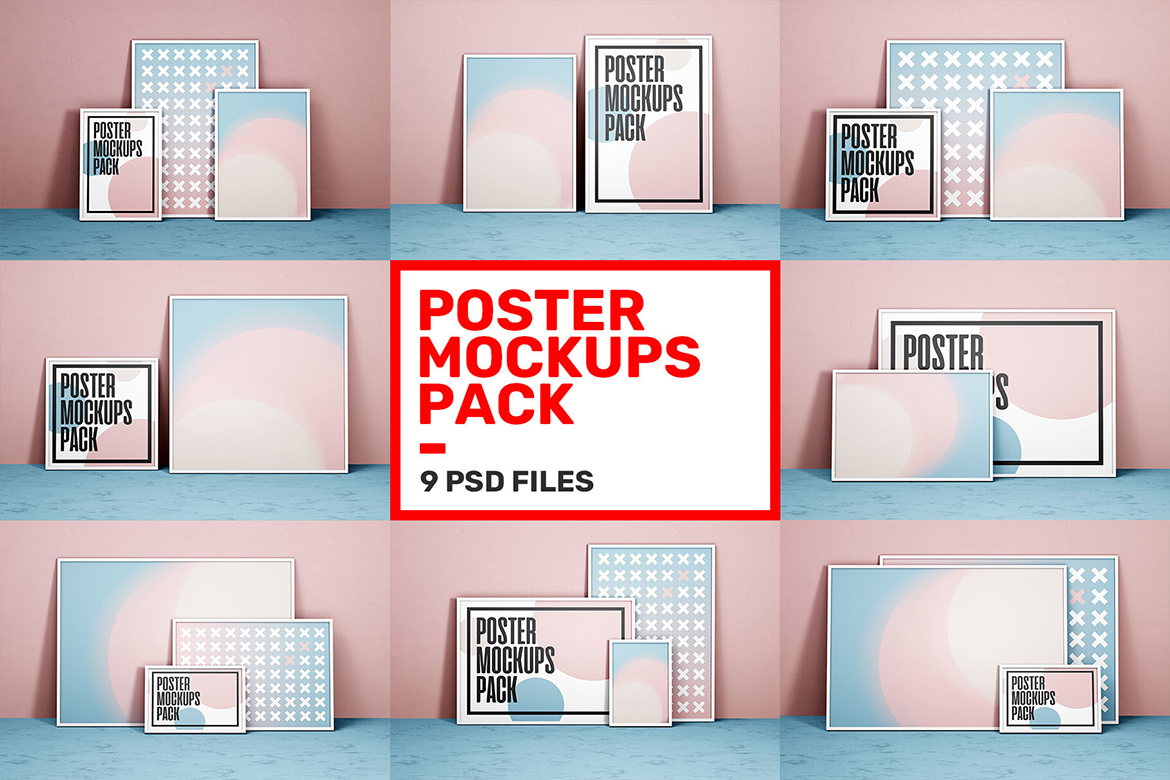 100 Logo Mockups Bundle • graphicfriend.com
