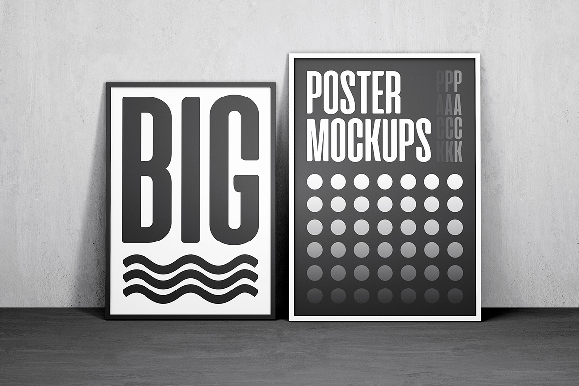 Poster Mockups Pack (9 PSD) • graphicfriend.com