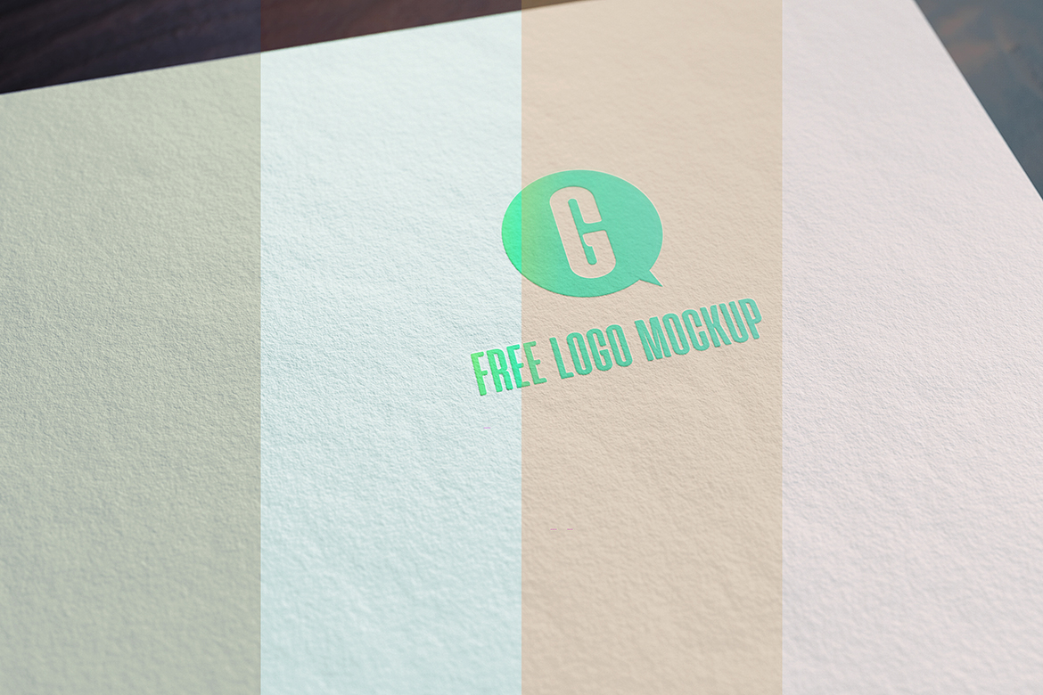 Free Paper Logo Mockup • graphicfriend.com